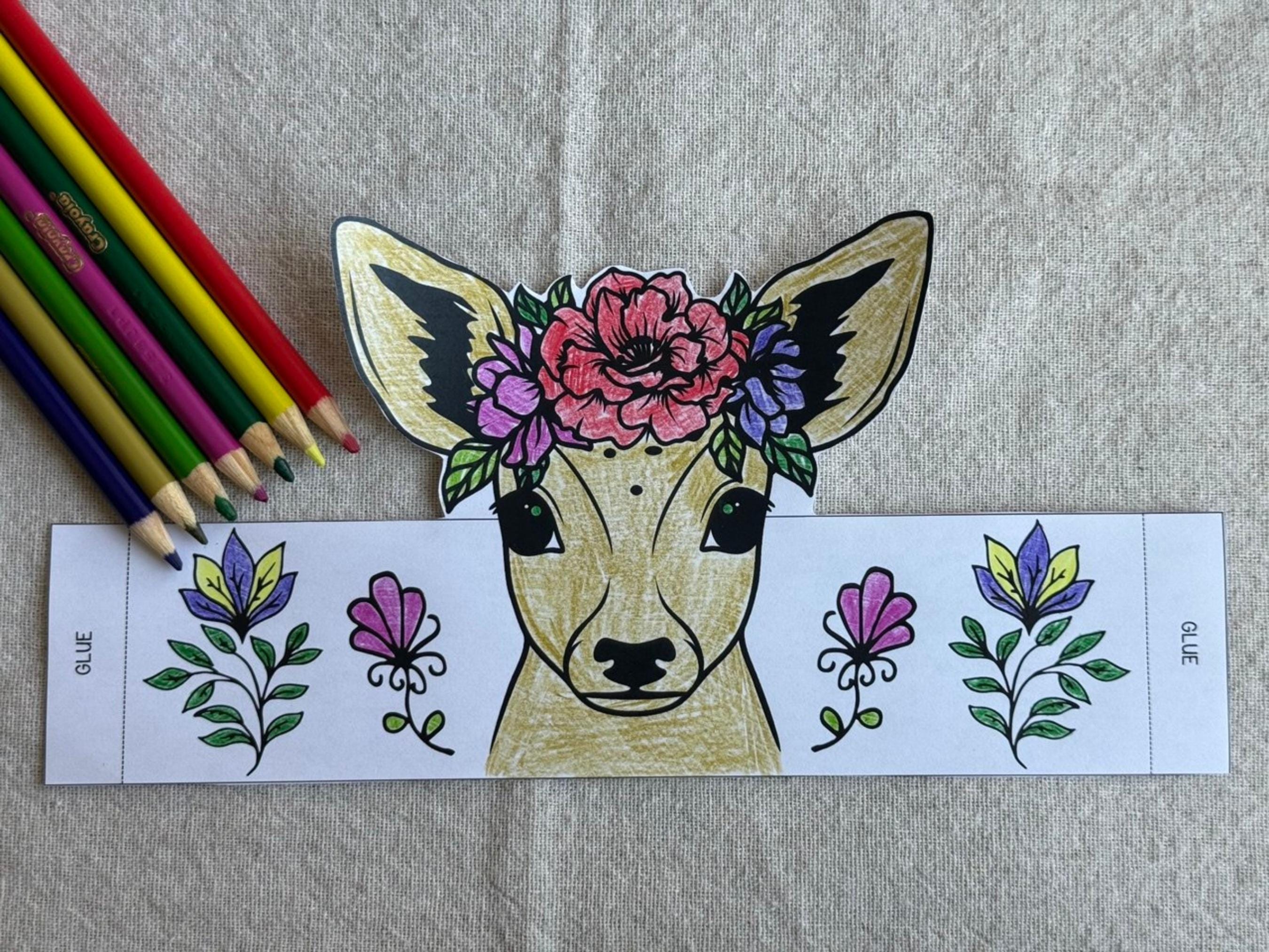 Woodland Animals Coloring Paper Crown, DIY Seasonal Paper Crafts ...