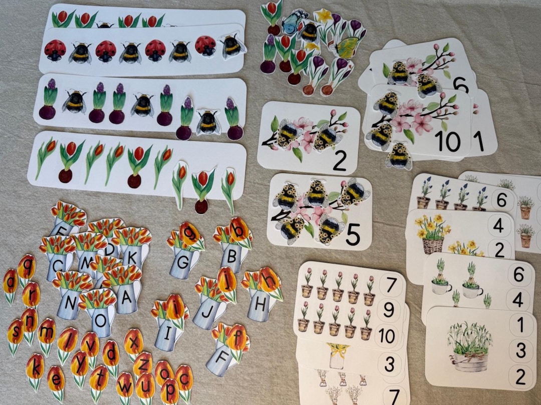 Spring Flower Matching Sorting Activity Pack, Spring Learning ...