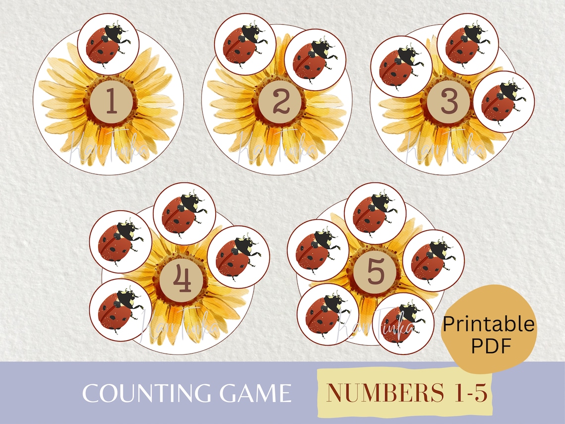 Numbers 1 to 5 Count, Toddler Counting Activity, Preschool Count Game ...