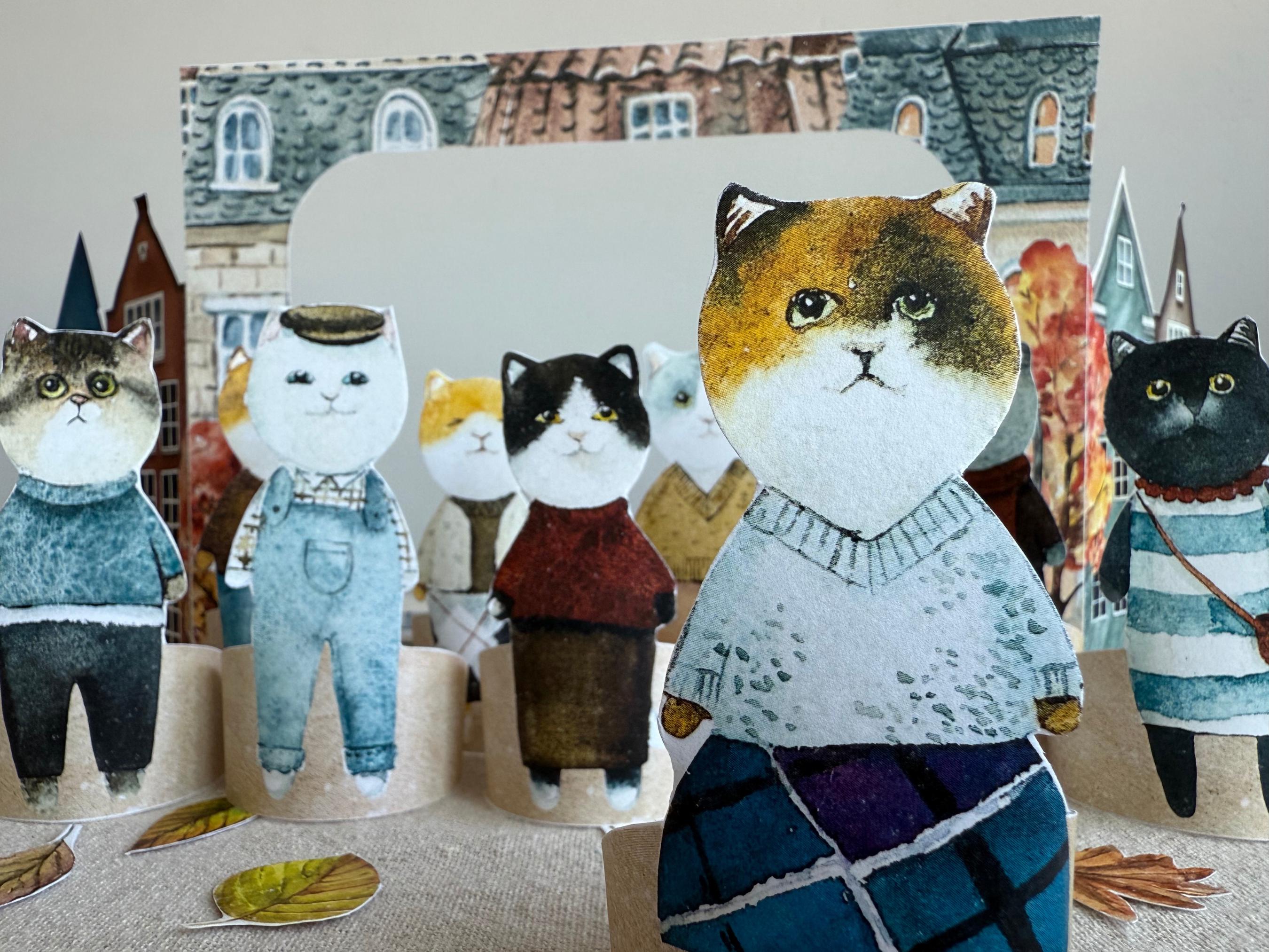 Autumn Puppet Theater, Paper Puppet Theater, Play Craft Toy, DIY Kids ...