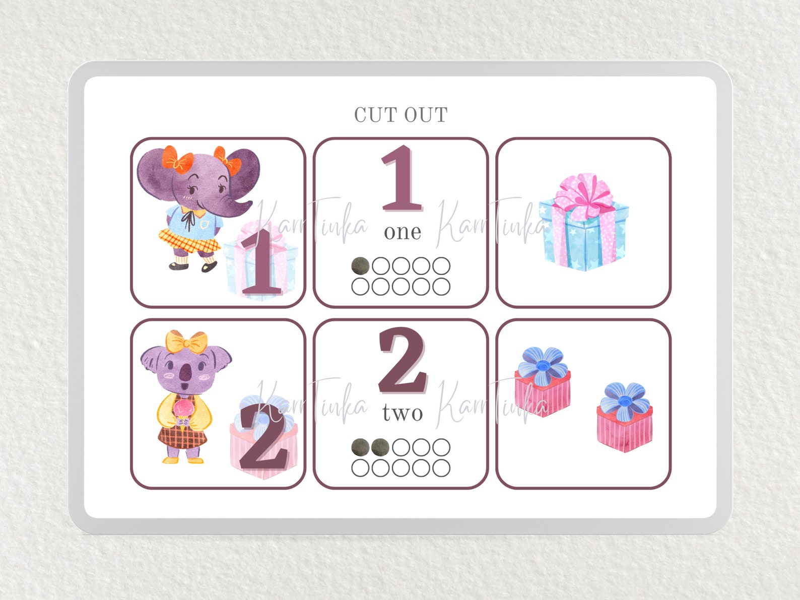 Numbers 1 to 10 Count, Count and Match, Toddler Counting Activity ...