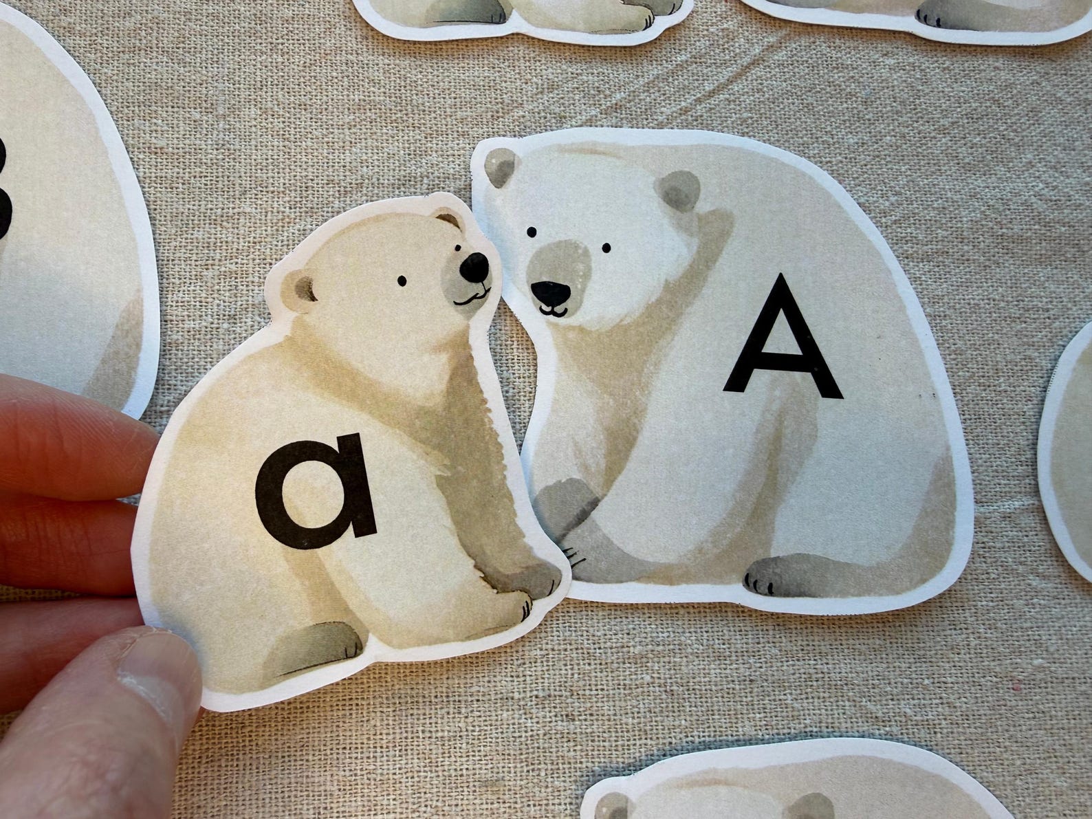 Polar Bear Letter Matching Cards, Alphabet Recognition Activity ...