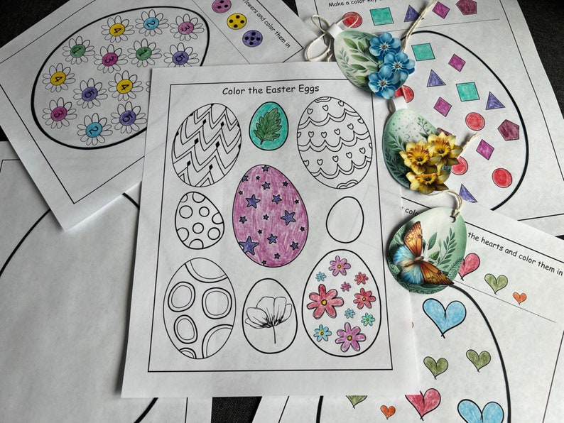 Easter Find and Color Worksheets, Coloring Pages, Color Recognition ...