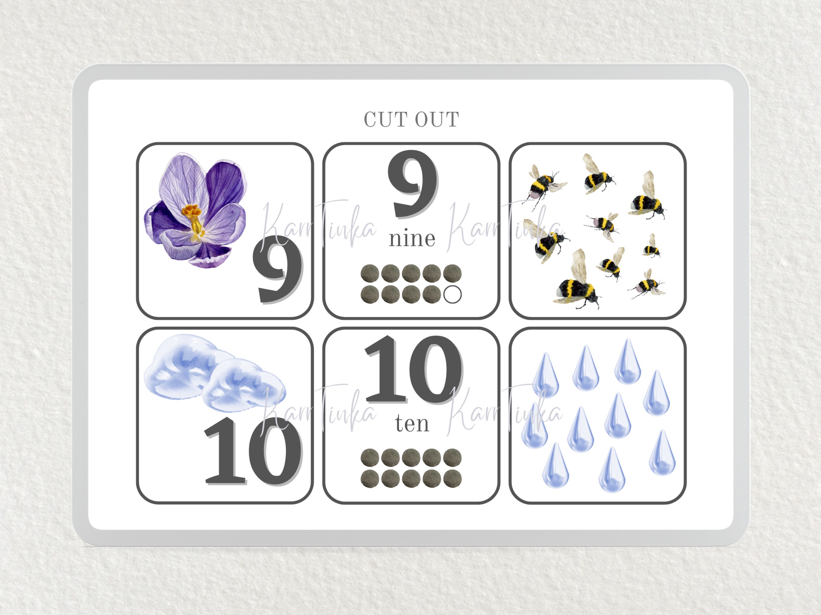 Numbers 1 to 10 Count, Count and Match, Toddler Counting Activity ...