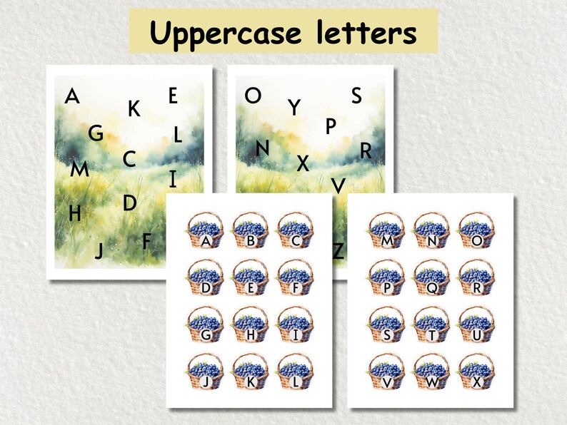 Nature Letter Matching Cards, Alphabet Recognition Activity, Montessori ...