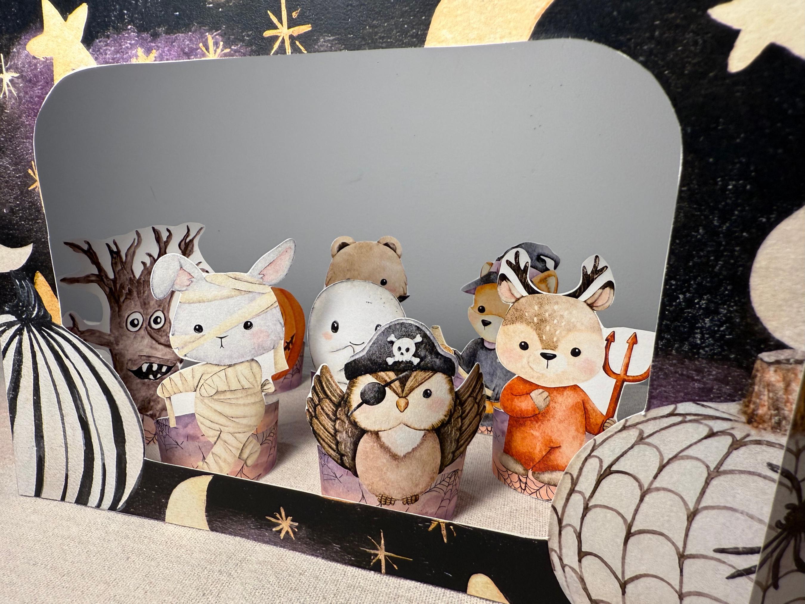 Halloween Puppet Theater, Paper Puppet Theater, Play Craft Toy, DIY ...