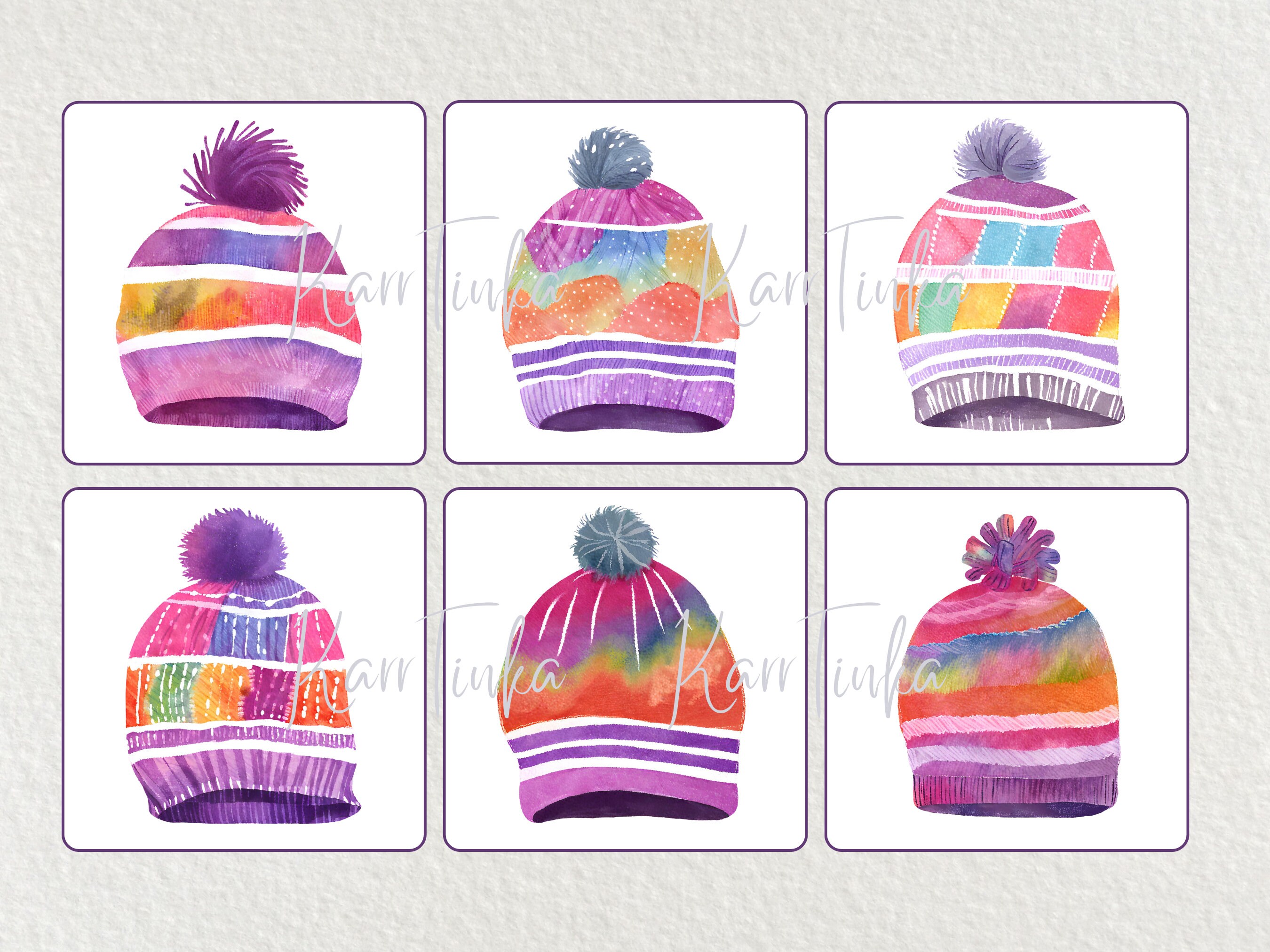 Winter Hats Matching Cards, Toddler Sorting Activity, Preschool ...
