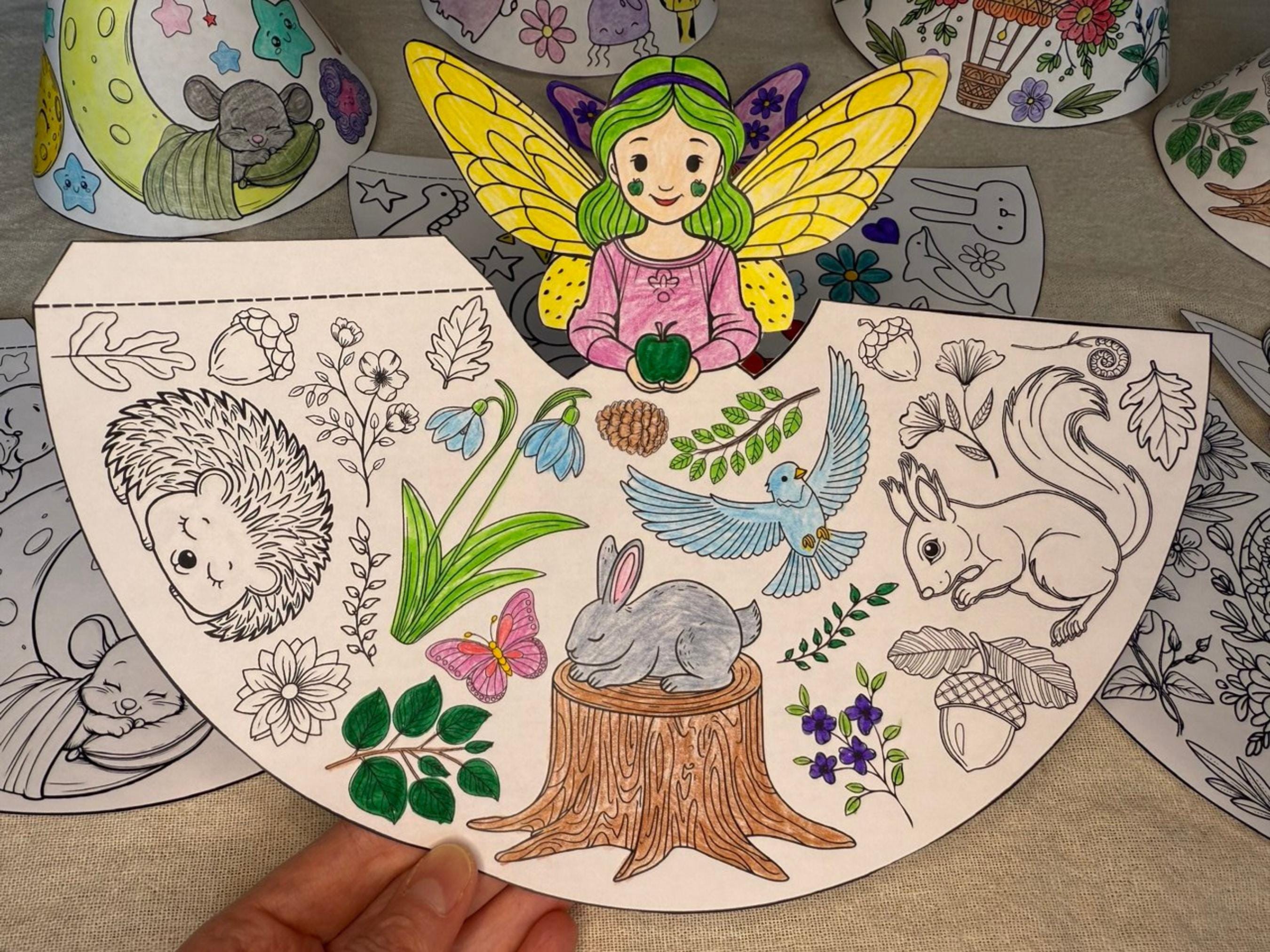 Fairy Dolls Paper Craft Kit, Paper Doll Coloring Set, Printable Paper ...