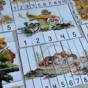 Autumn Fall Number Sequence Math Puzzles, Numbers 1-5, Numbers 1-10 ...