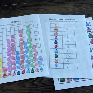 Winter Count and Graph Worksheets, Winter Math Activity, Counting 1-10 ...