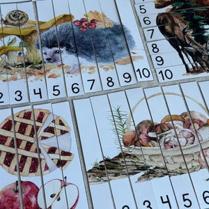 Autumn Fall Number Sequence Math Puzzles, Numbers 1-5, Numbers 1-10 ...