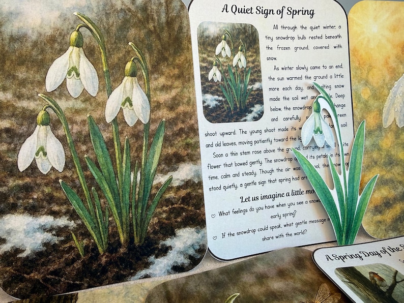 Snowdrop Story Building Prompt Cards, Spring Flower Storytelling ...