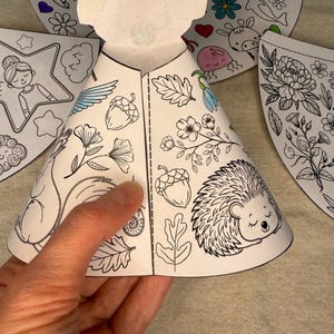 Fairy Dolls Paper Craft Kit, Paper Doll Coloring Set, Printable Paper ...