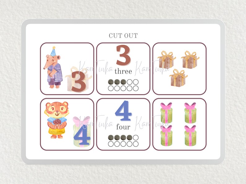 Numbers 1 to 10 Count, Count and Match, Toddler Counting Activity ...