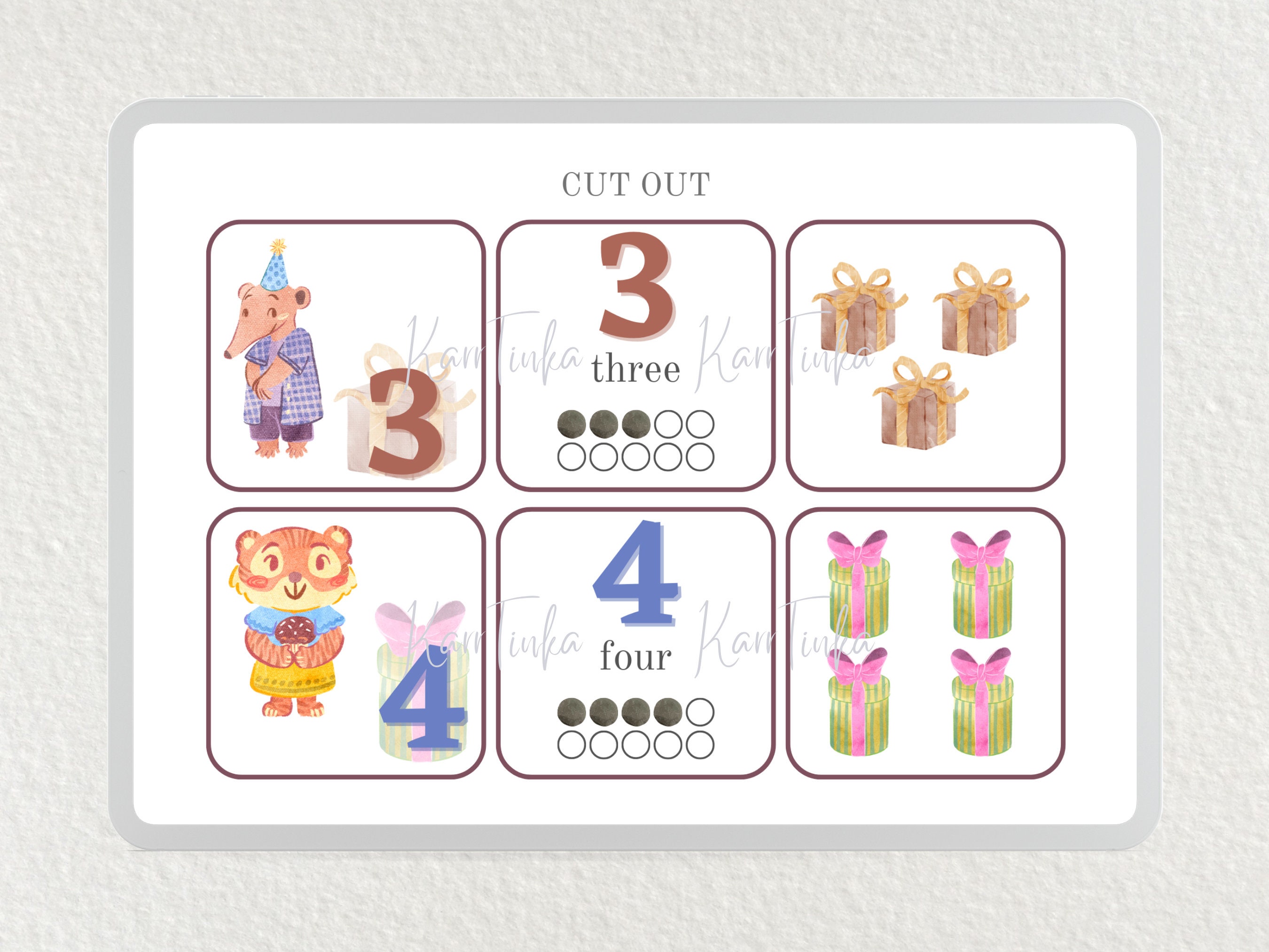 Numbers 1 to 10 Count, Count and Match, Toddler Counting Activity ...