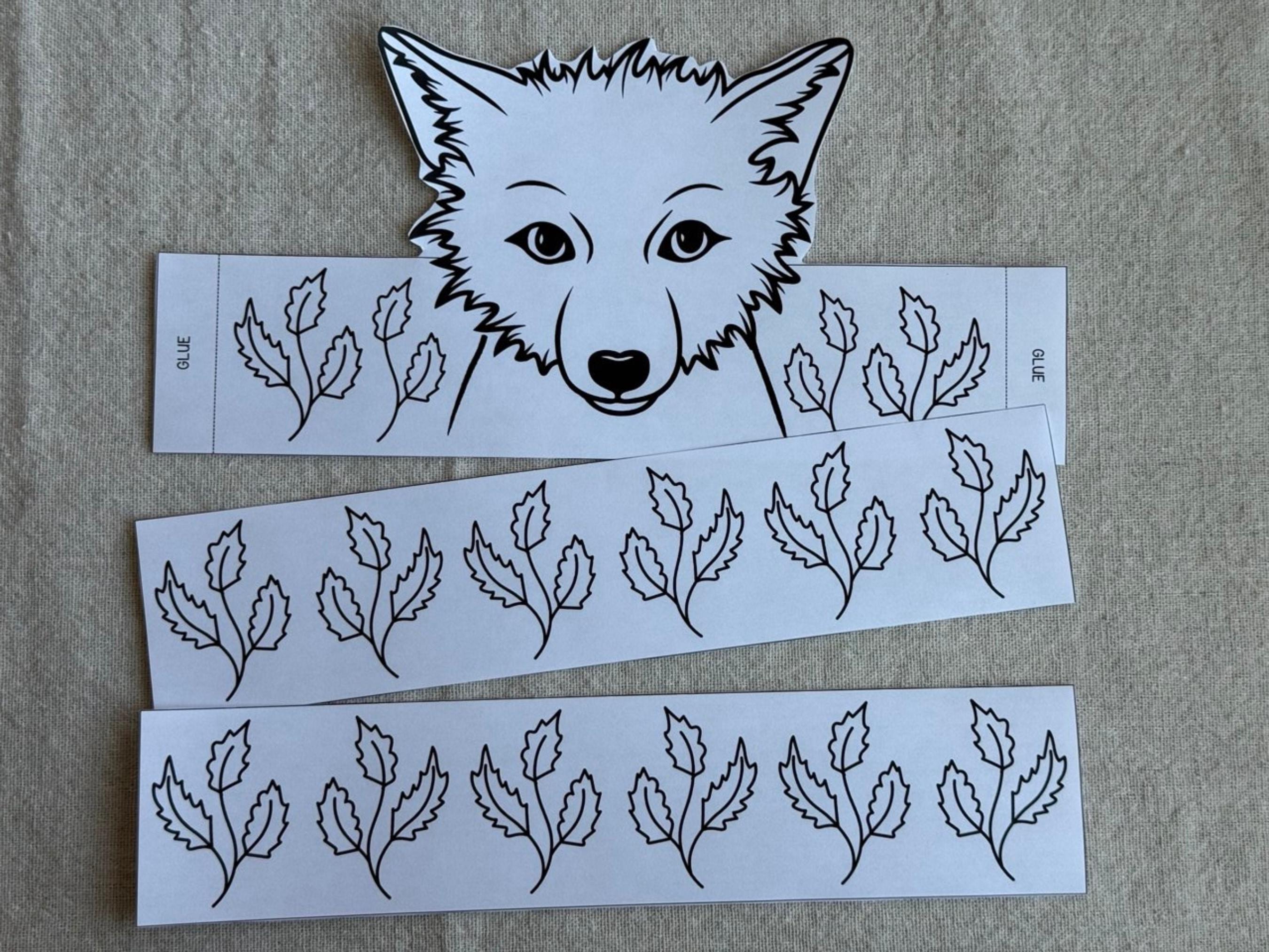 Woodland Animals Coloring Paper Crown, DIY Seasonal Paper Crafts ...