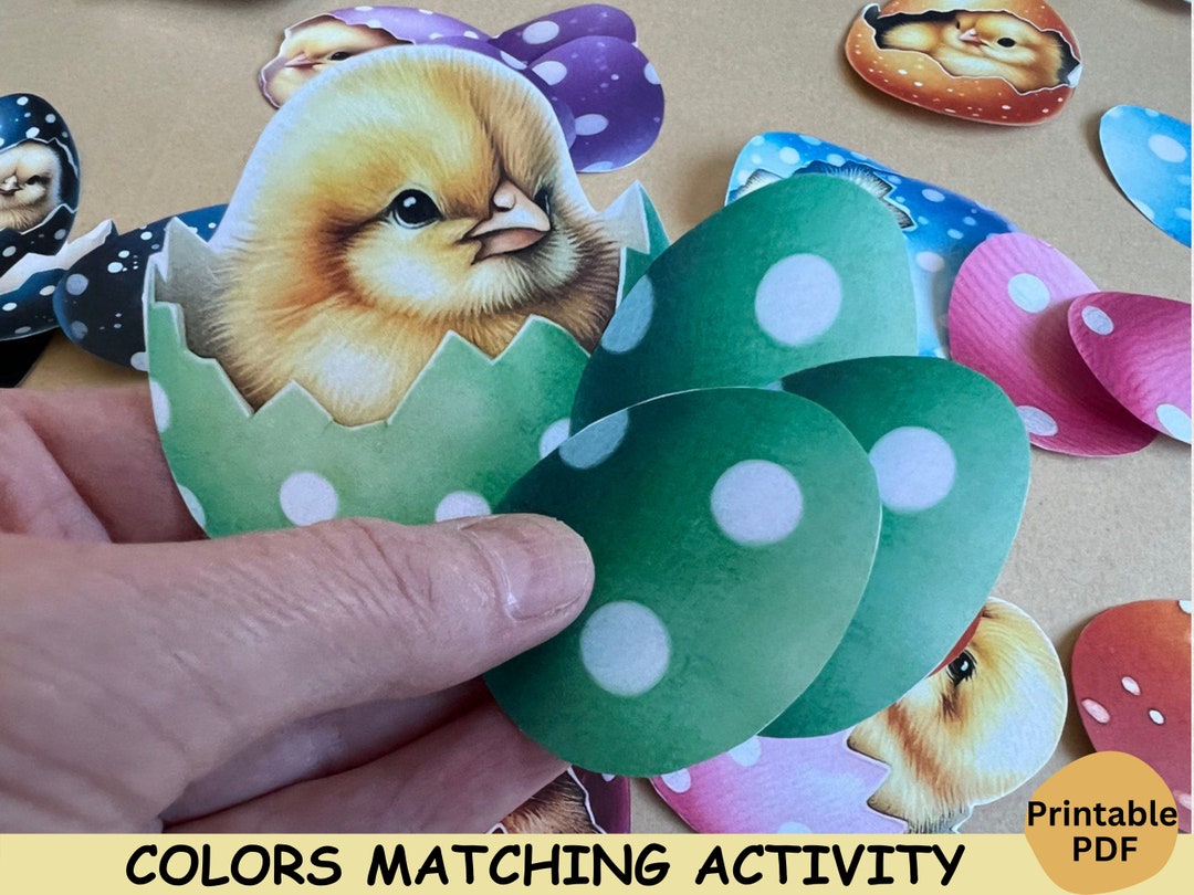 Easter Color Matching Montessori Activities, Easter Chicks Color Match ...