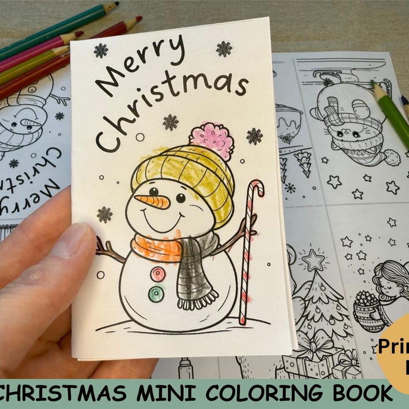 Mini Coloring Book - Etsy