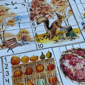 Autumn Fall Number Sequence Math Puzzles, Numbers 1-5, Numbers 1-10 ...