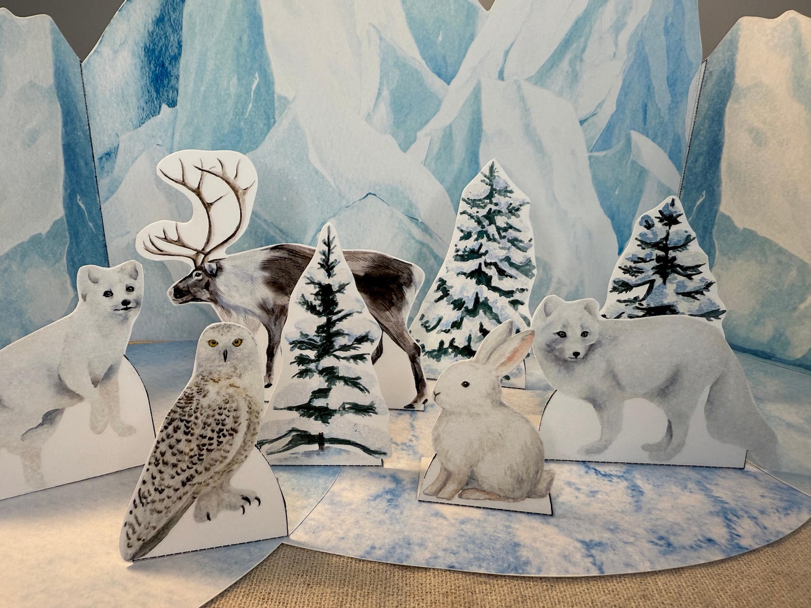 Polar Nature Scenes Cutouts, Build the Arctic Habitat, Printable Winter ...