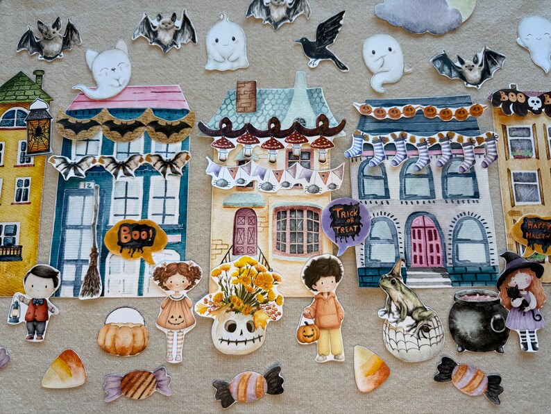 Halloween Kids Printable Playset, DIY Paper Crafts, Pretend Play ...
