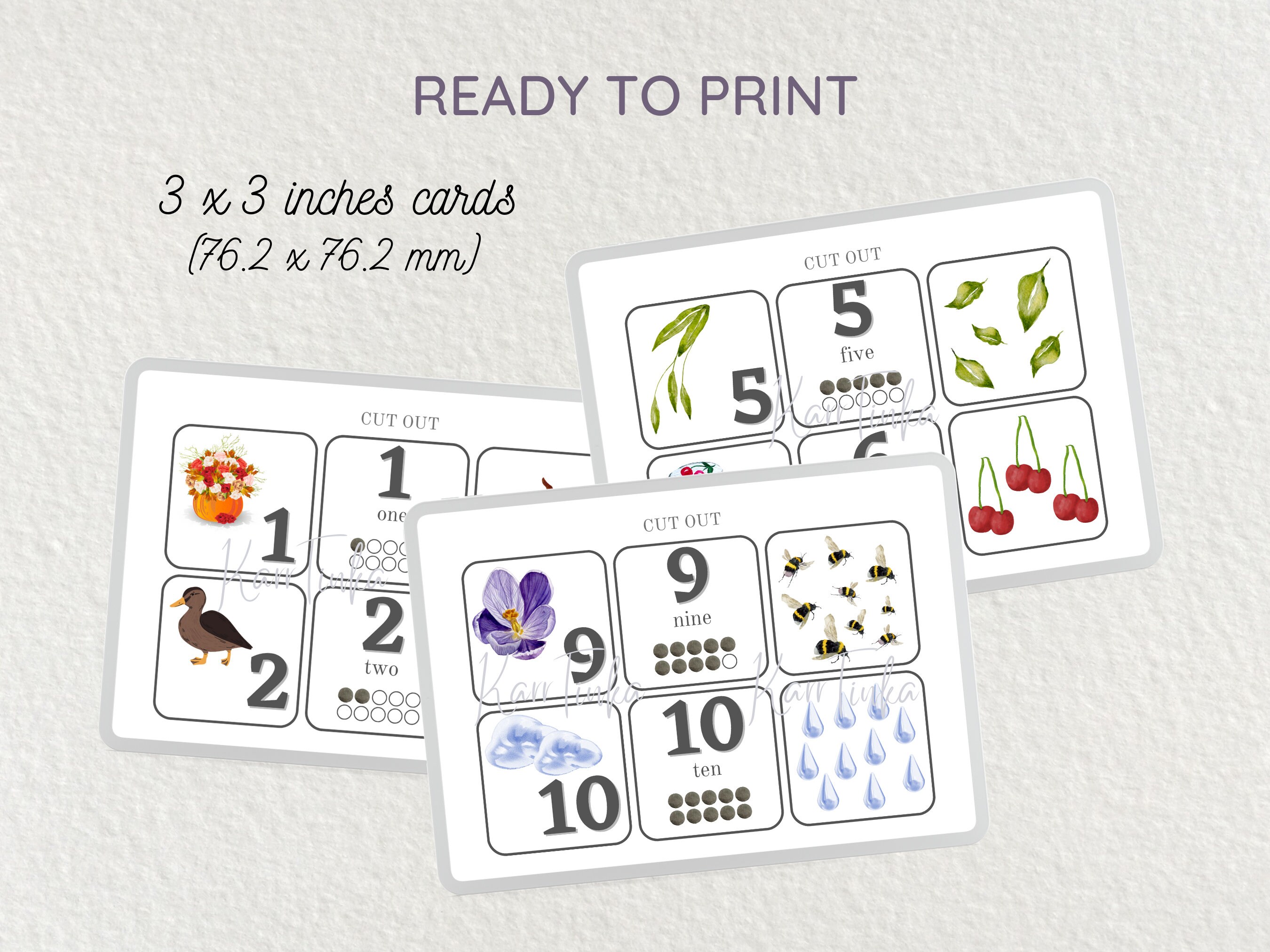 Números del 1 al 10 Contar, Contar y unir, Actividad de conteo para ...