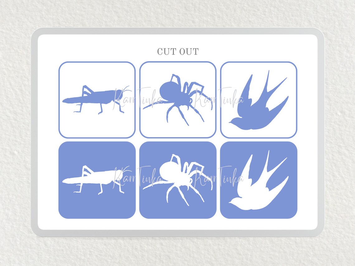 Nature Silhouette Matching Cards, Toddler Sorting Activity, Preschool ...