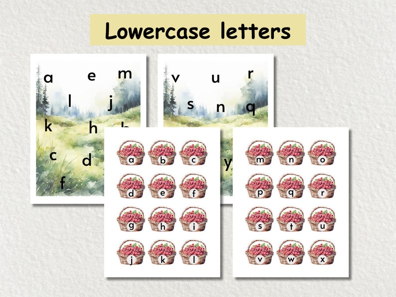 Nature Letter Matching Cards, Alphabet Recognition Activity, Montessori ...