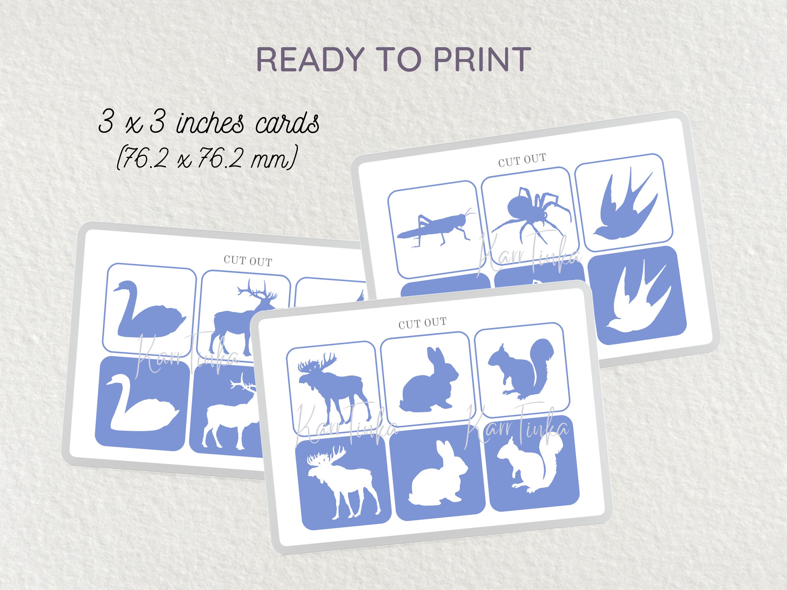 Nature Silhouette Matching Cards, Toddler Sorting Activity, Preschool ...