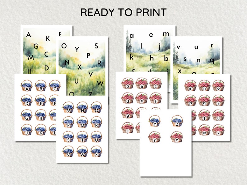 Nature Letter Matching Cards, Alphabet Recognition Activity, Montessori ...