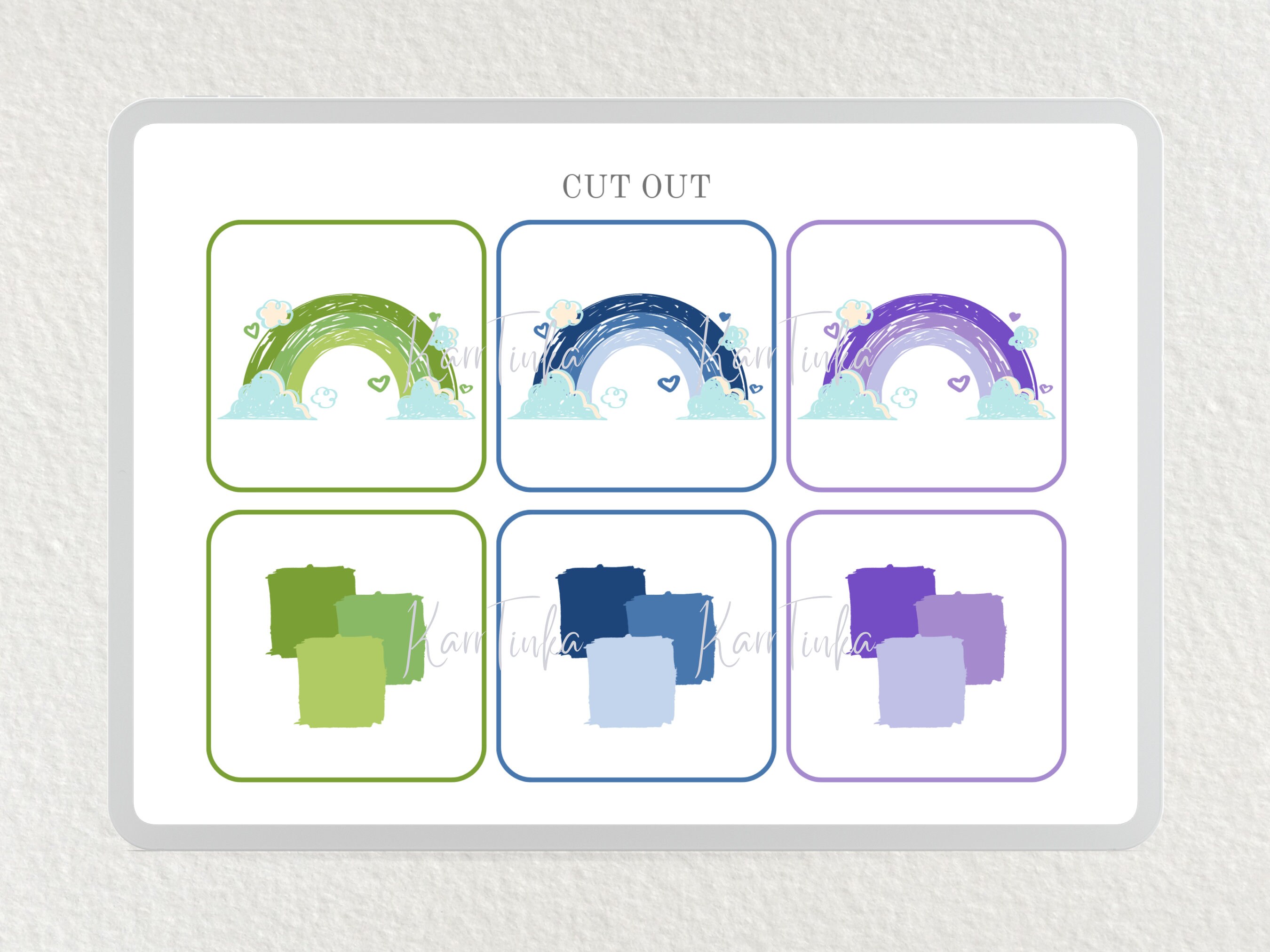 Colors Matching Cards, Color Toddler Sorting Activity, Preschool ...