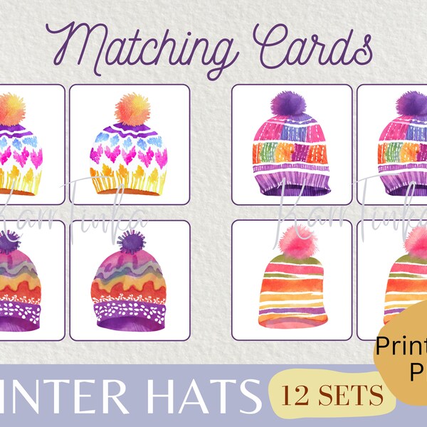 Printable Matching Games - Etsy