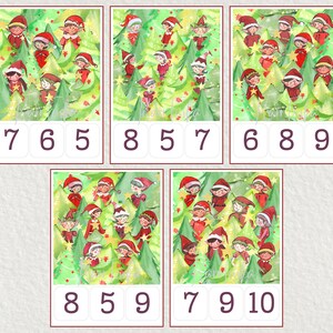 Christmas Count and Clip Cards 1-10, Count and Match, Numbers Learning ...