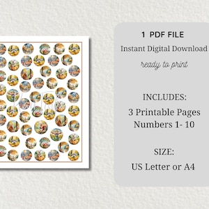 Autumn Count and Graph Worksheets, Fall Math Activity, Counting 1-10 ...