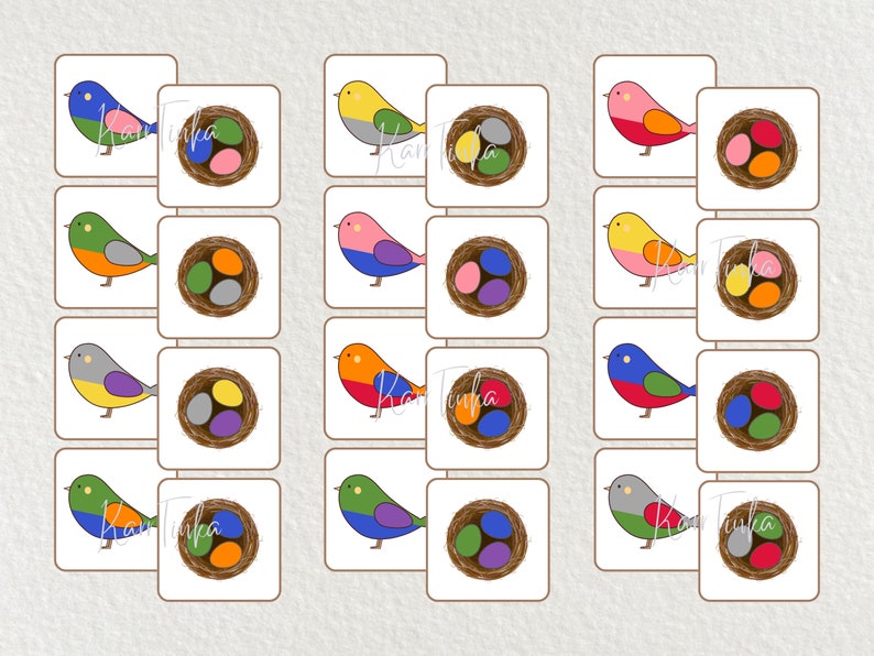 Colors Matching Cards, Colors Recognition Activity, Preschool Matching ...