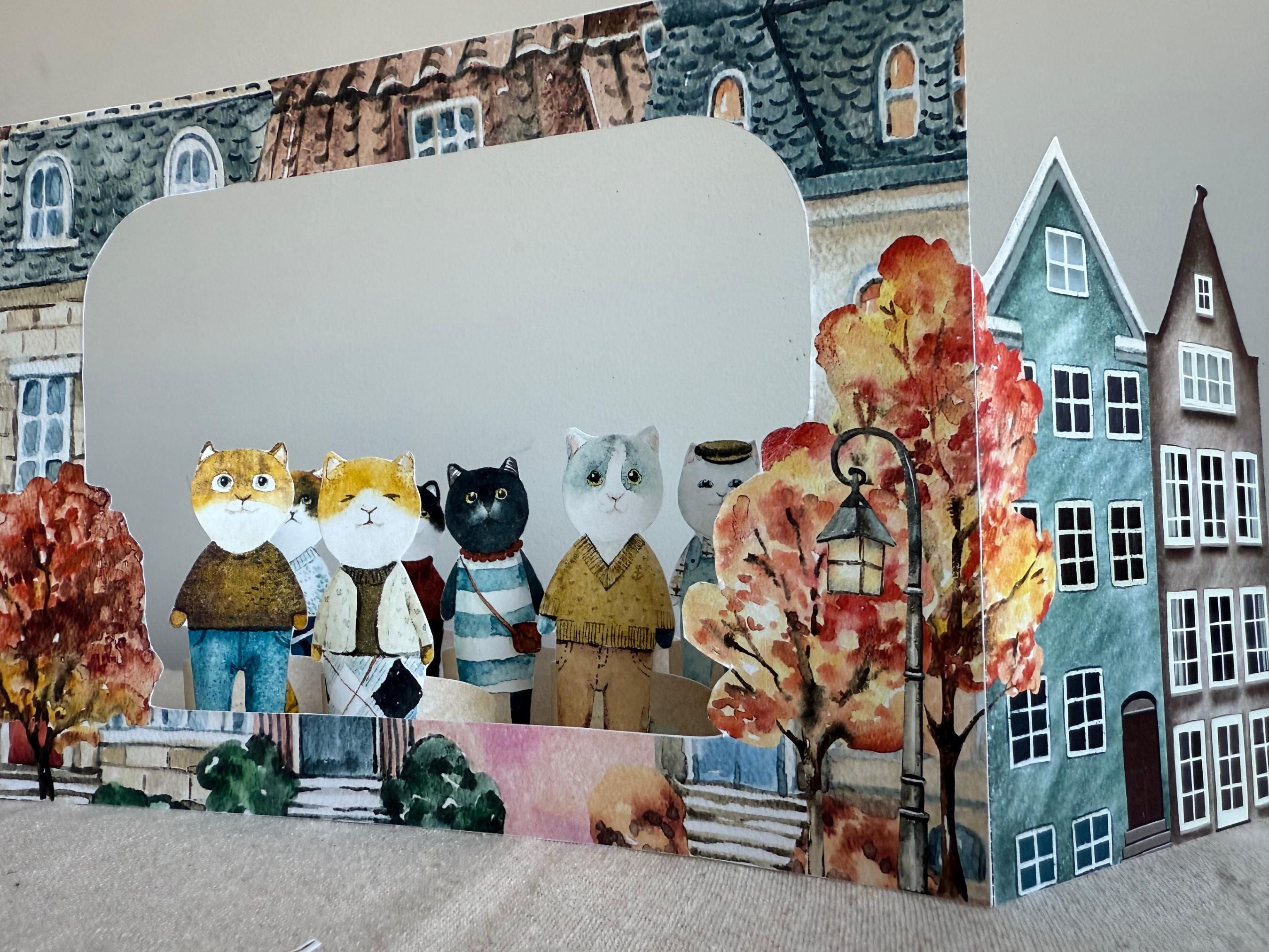 Autumn Puppet Theater, Paper Puppet Theater, Play Craft Toy, DIY Kids ...