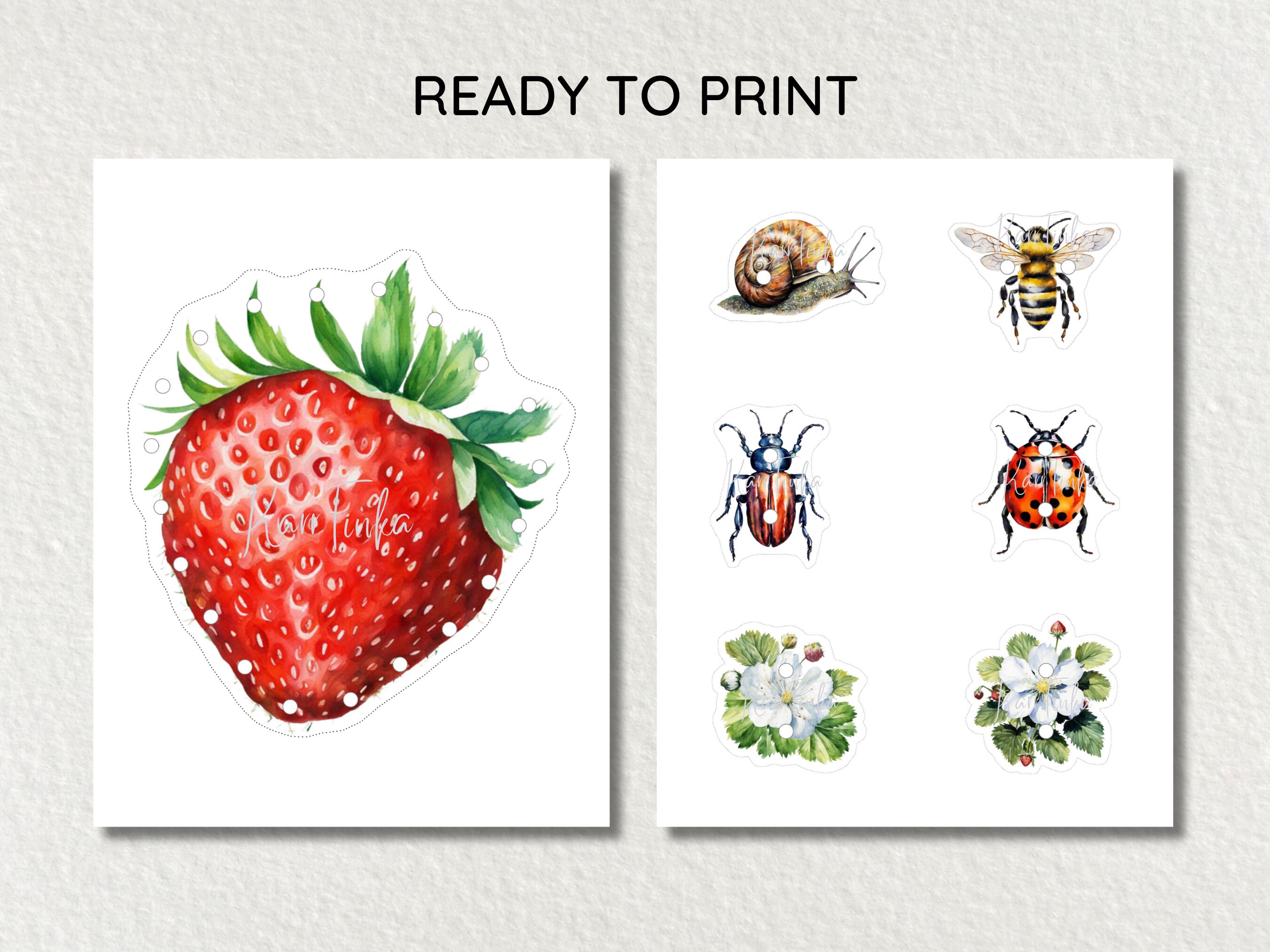 Spring Beetle Lacing Cards, Insects Preschool Fine Motor Activity, Hand ...