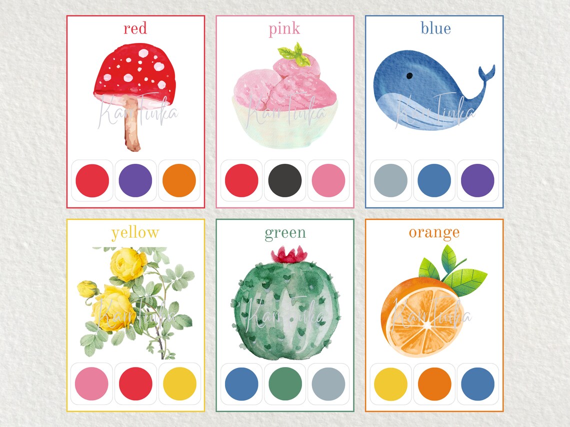 Colors Clip Cards, Colors Learning, Toddler Sorting Activity, Preschool ...