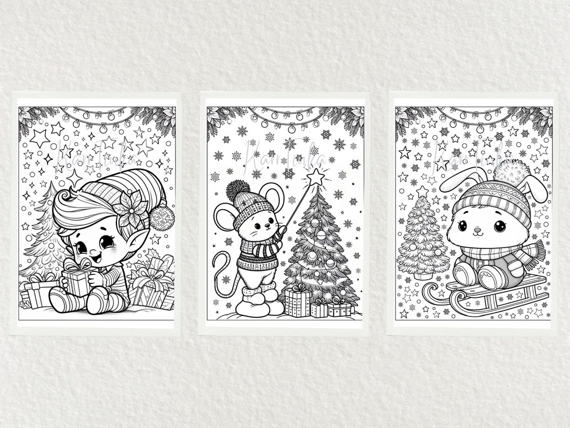 Cute Winter Coloring Pages, Christmas Coloring Page Worksheets ...