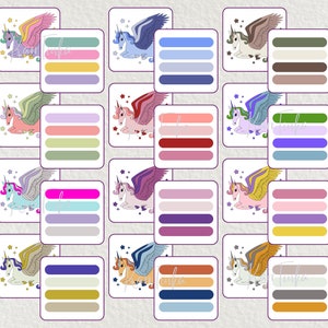 Unicorn Colors Matching Cards, Colors Recognition Activity, Preschool ...