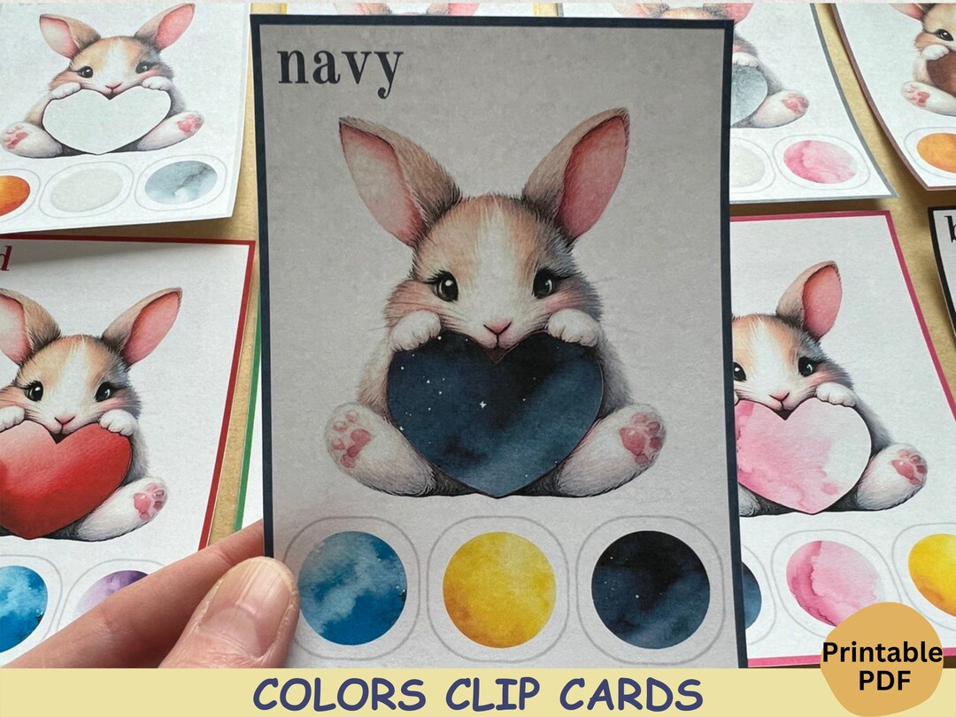 Bunny Heart Color Matching Game, Valentine's Day Color Match Activity ...