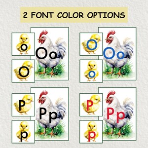 Chicks Letter Matching Cards, Alphabet Recognition Activity, Montessori ...