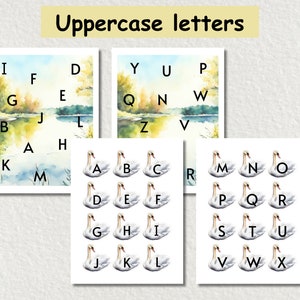 Swan Letter Matching Cards, Alphabet Recognition Activity, Montessori ...