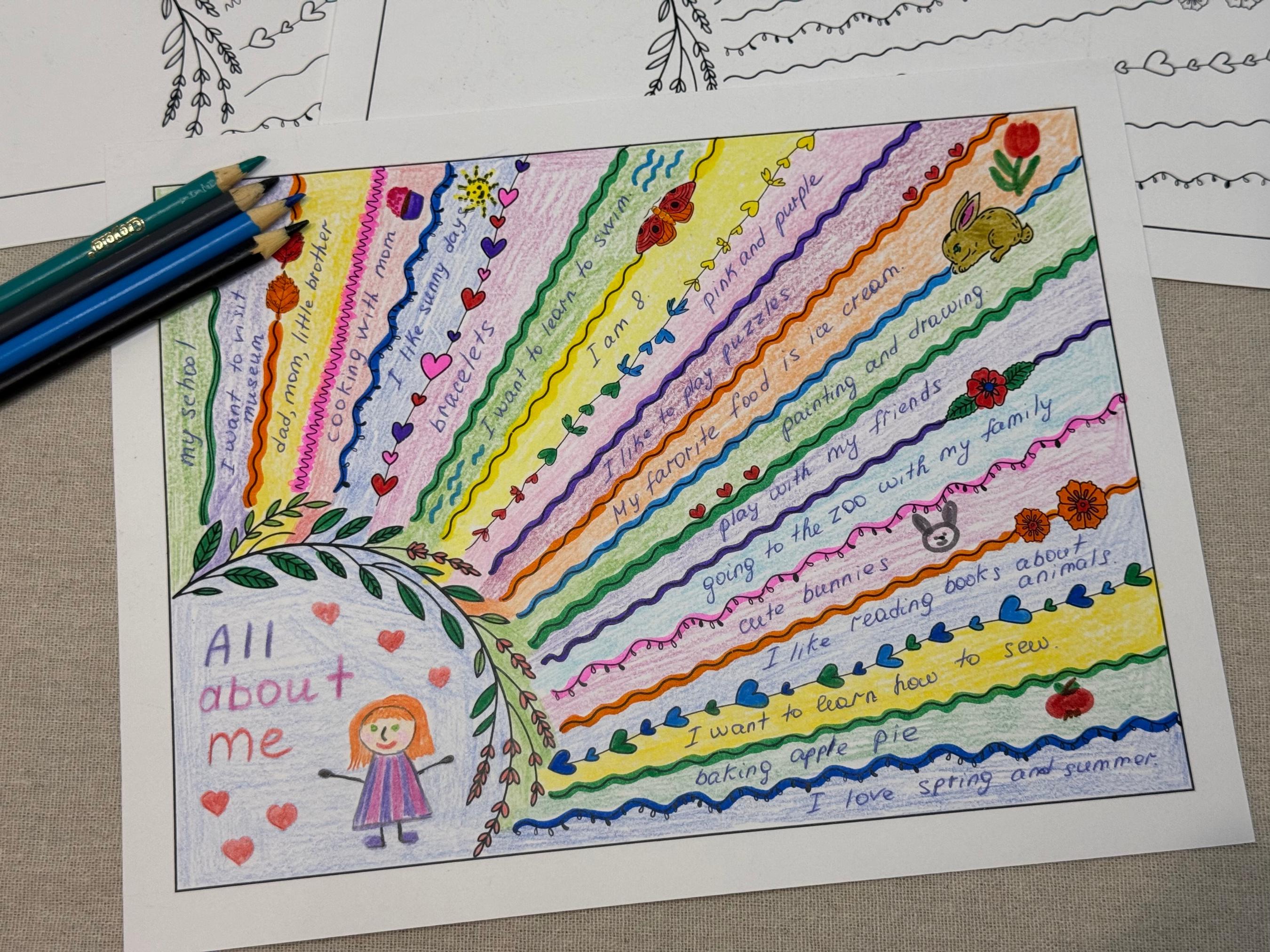 Vision Board for Kids, All About Me, Positive Self-talk, Back to School ...