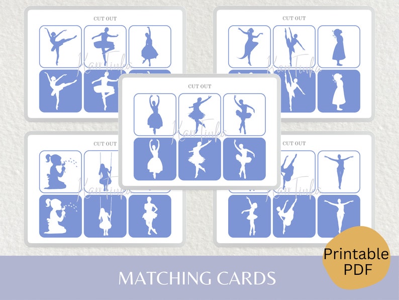 Silhouette Matching Cards, Toddler Sorting Activity, Preschool Matching ...
