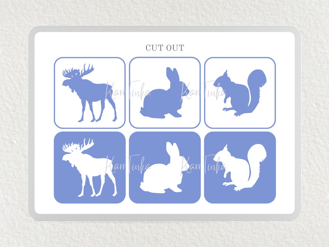 Nature Silhouette Matching Cards, Toddler Sorting Activity, Preschool ...