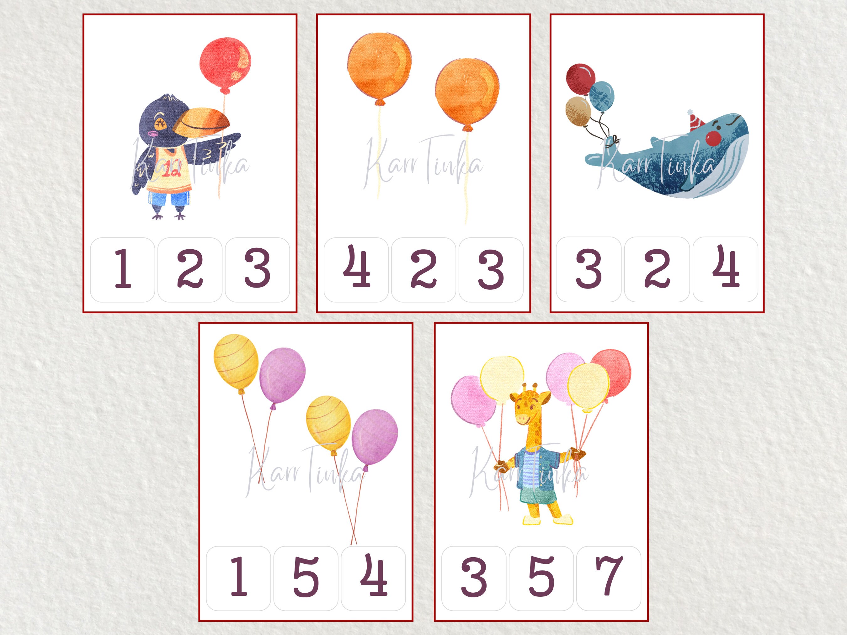 Count and Clip Cards, Count and Match, Numbers Learning, Toddler ...