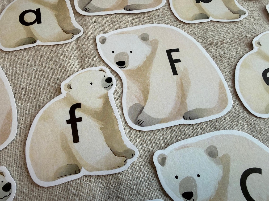 Polar Bear Letter Matching Cards, Alphabet Recognition Activity ...
