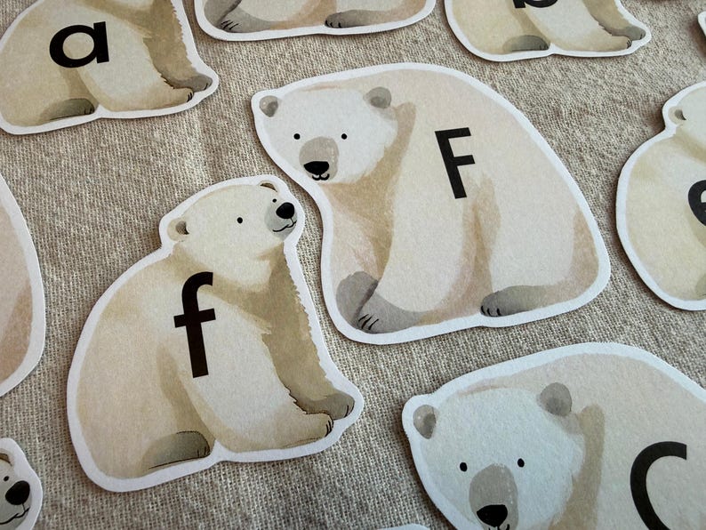 Polar Bear Letter Matching Cards, Alphabet Recognition Activity ...