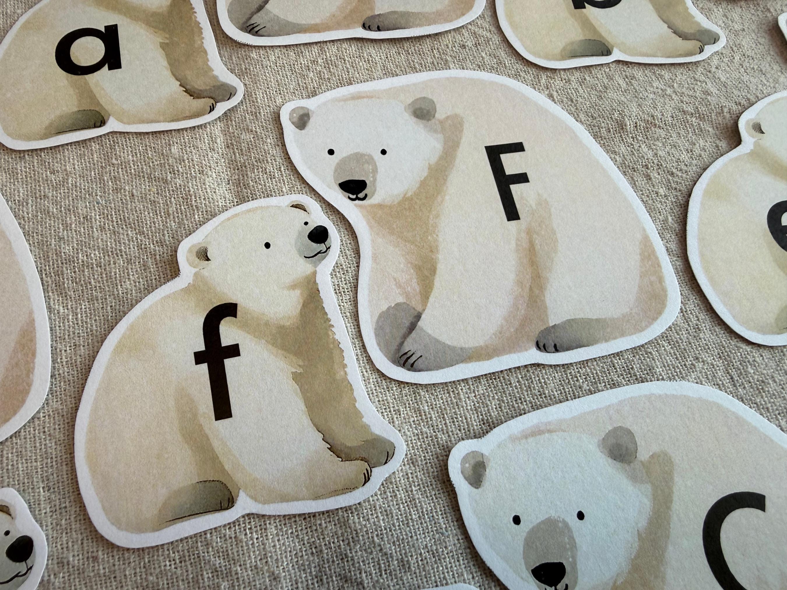 Polar Bear Letter Matching Cards, Alphabet Recognition Activity ...